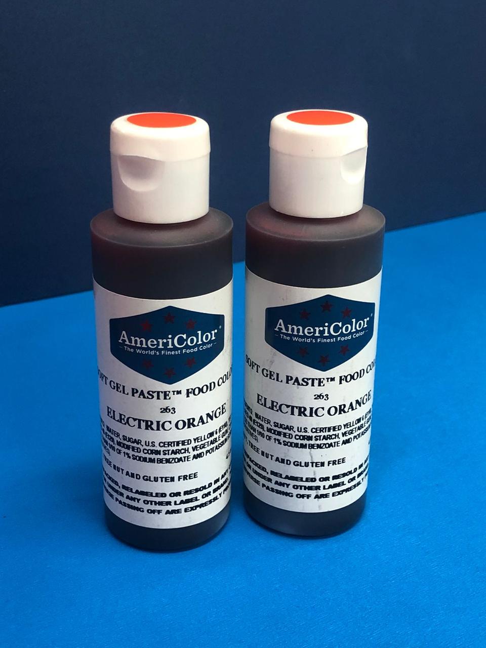 Colorante americolor anaranjado eléctrico 4.5oz – Productos Gloria